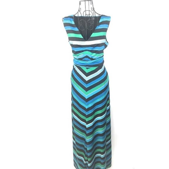 new directions | Dresses | New Direction Asymmetrical Stripes Maxi ...